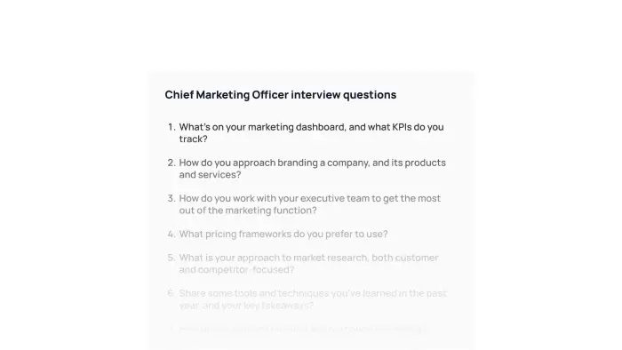 18 Strategic CMO Interview Questions to Find the Right Marketing Leader